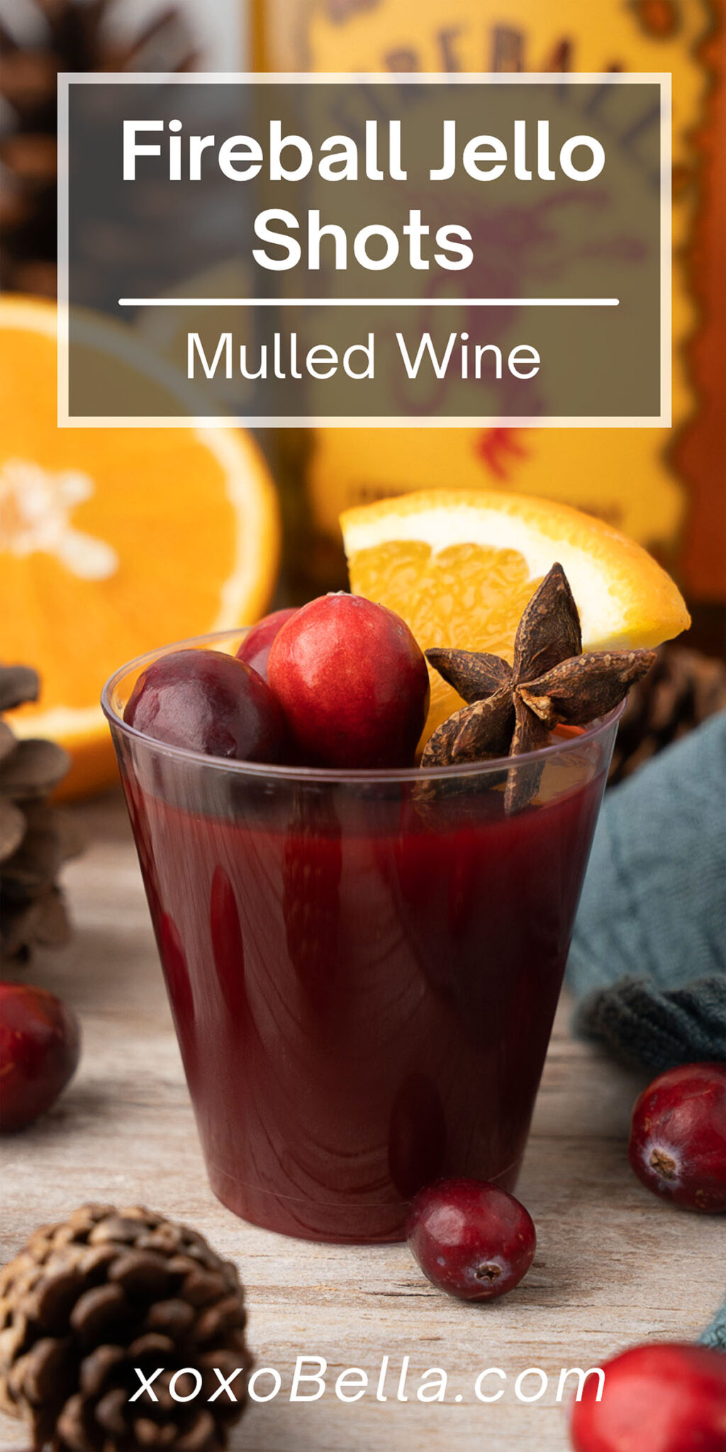 Mulled Wine Fireball Jello Shots - xoxoBella