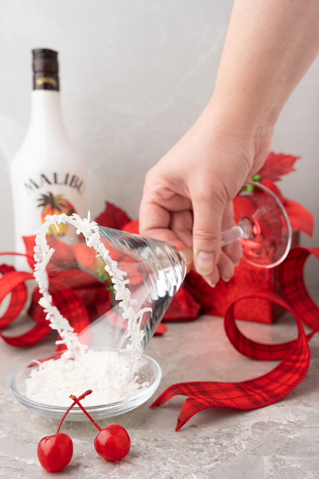 Santa's Hat Coconut Rum Cocktail - xoxoBella