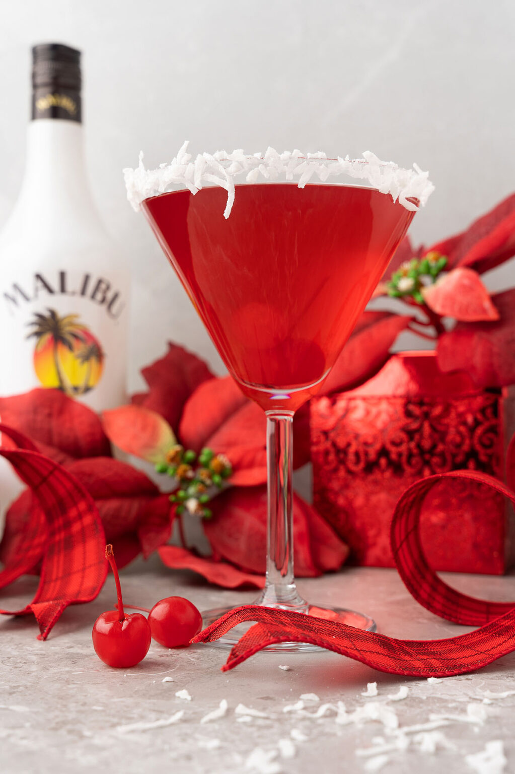 Santa's Hat Coconut Rum Cocktail - xoxoBella