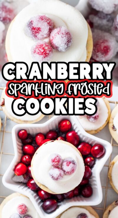 Sparkling Frosted Cranberry Cookies - xoxoBella
