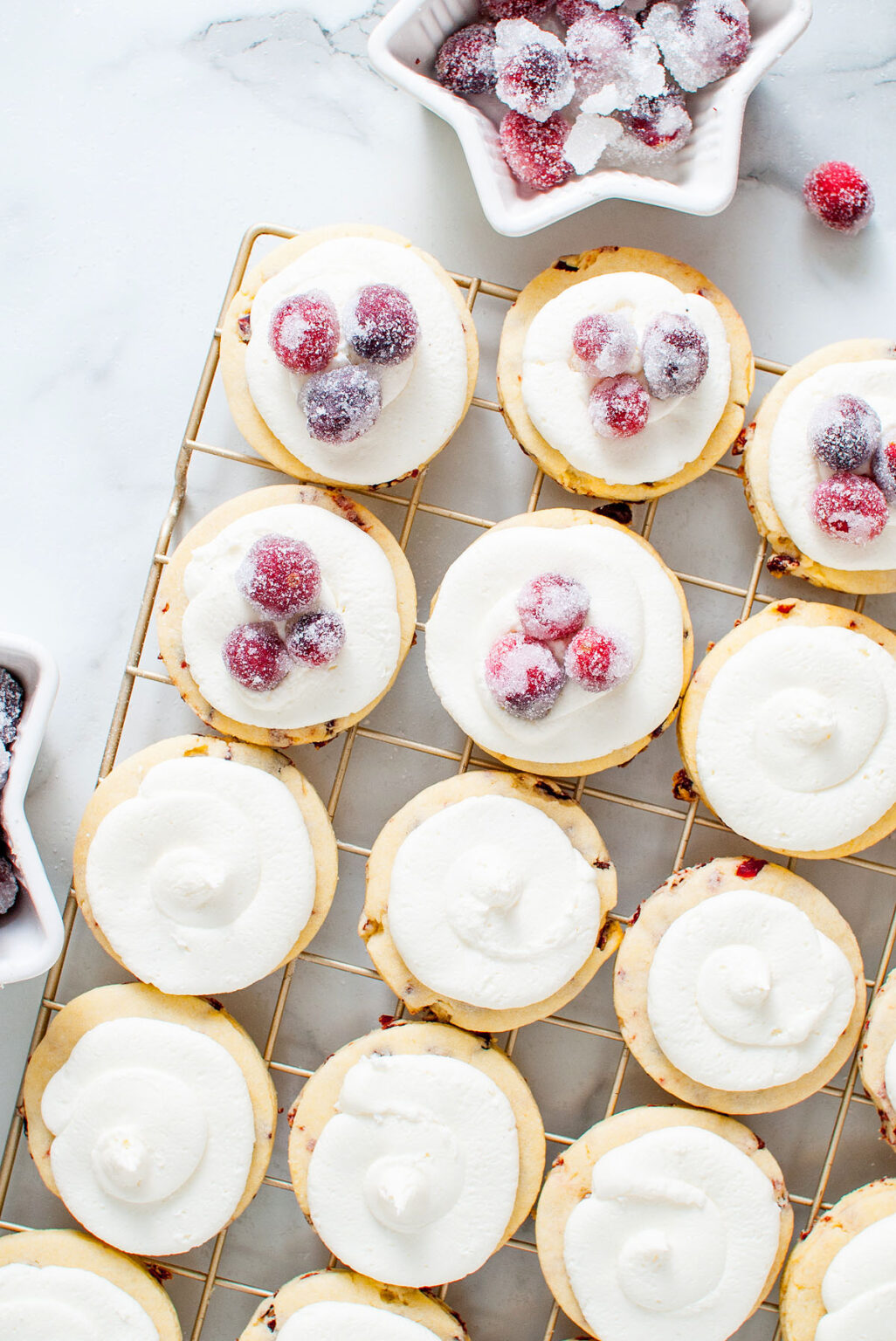 Sparkling Frosted Cranberry Cookies - xoxoBella