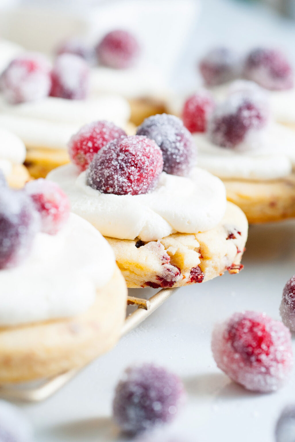 Sparkling Frosted Cranberry Cookies - xoxoBella