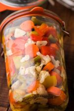 Giardiniera (Italian Pickled Vegetables) - xoxoBella