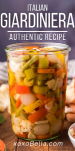 Giardiniera (Italian Pickled Vegetables) - xoxoBella
