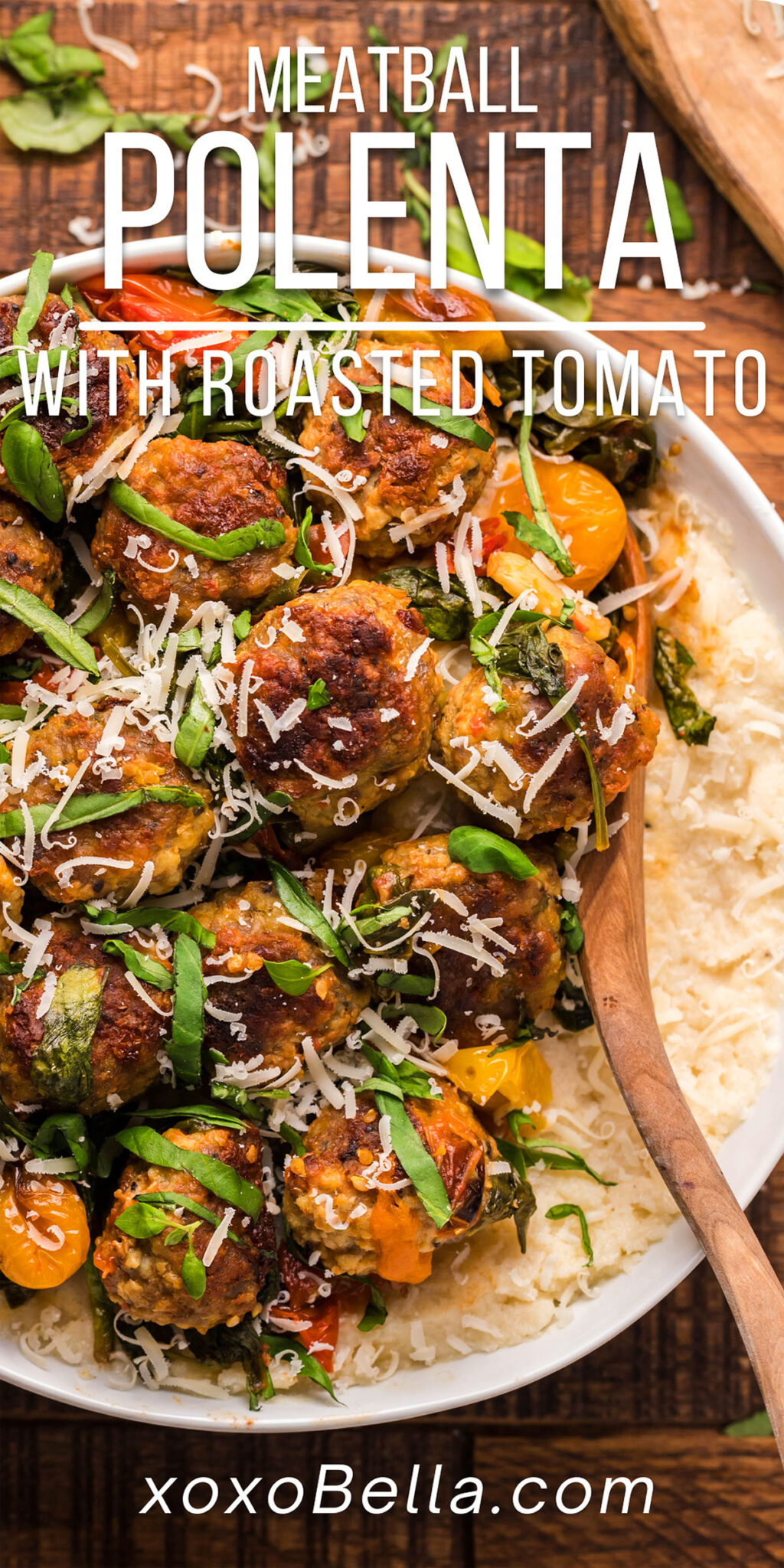 Roasted Tomato and Meatball Polenta - xoxoBella
