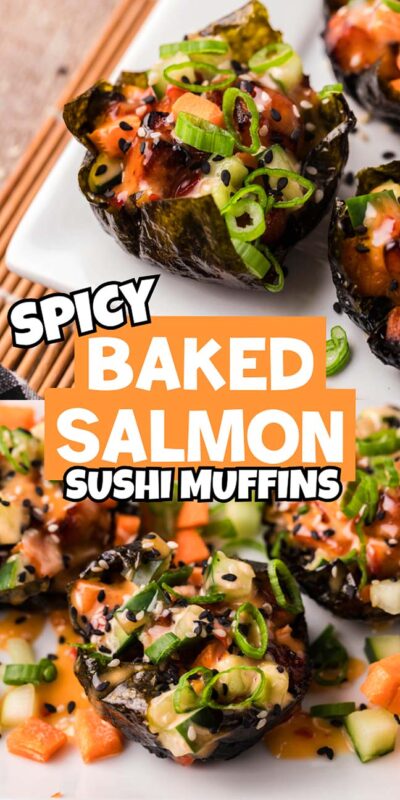 Baked Salmon Sushi Muffins - xoxoBella