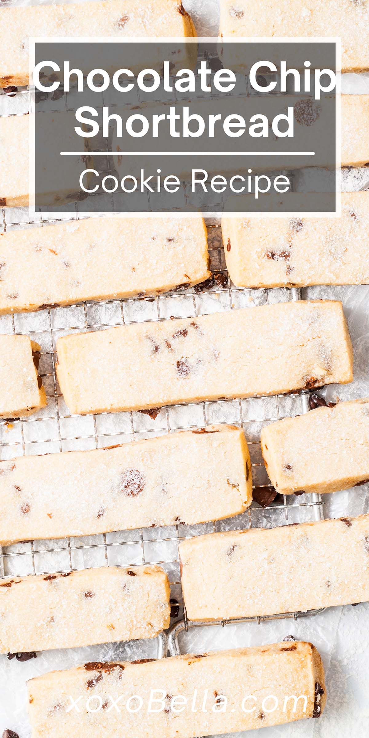 Chocolate Chip Shortbread Cookies - xoxoBella