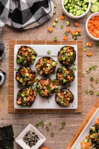 Baked Salmon Sushi Muffins - xoxoBella