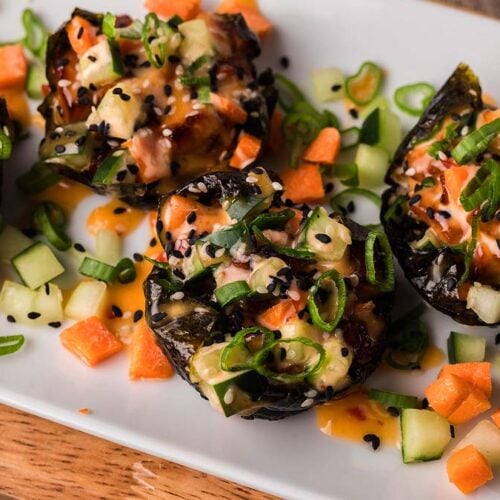 Baked Salmon Sushi Muffins - xoxoBella