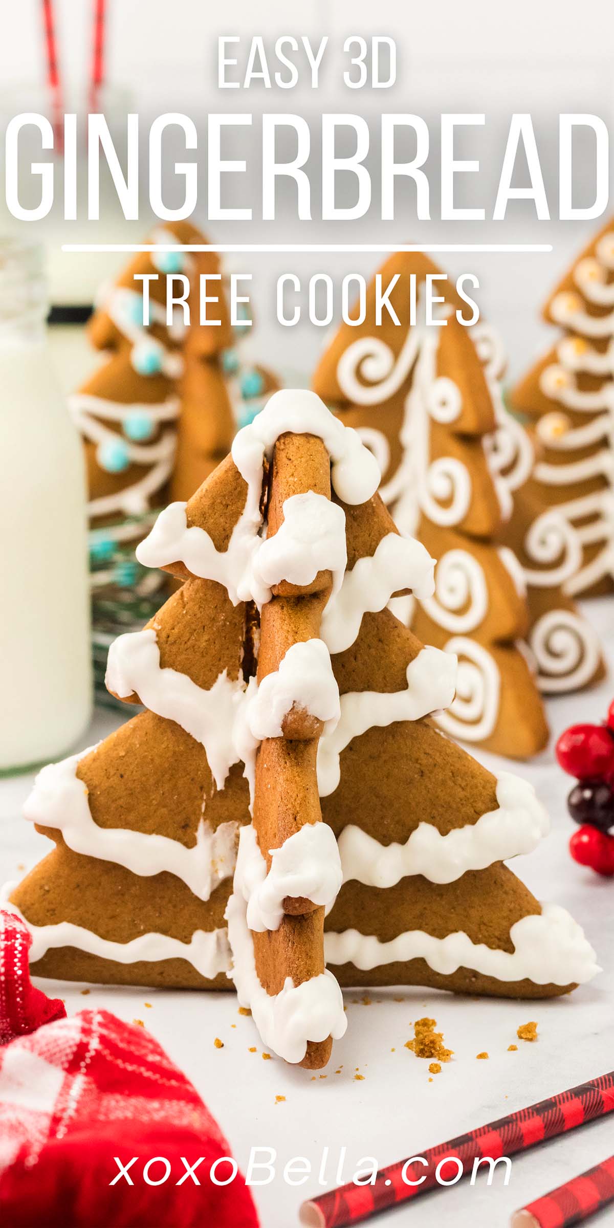3D Gingerbread Tree Cookies - xoxoBella