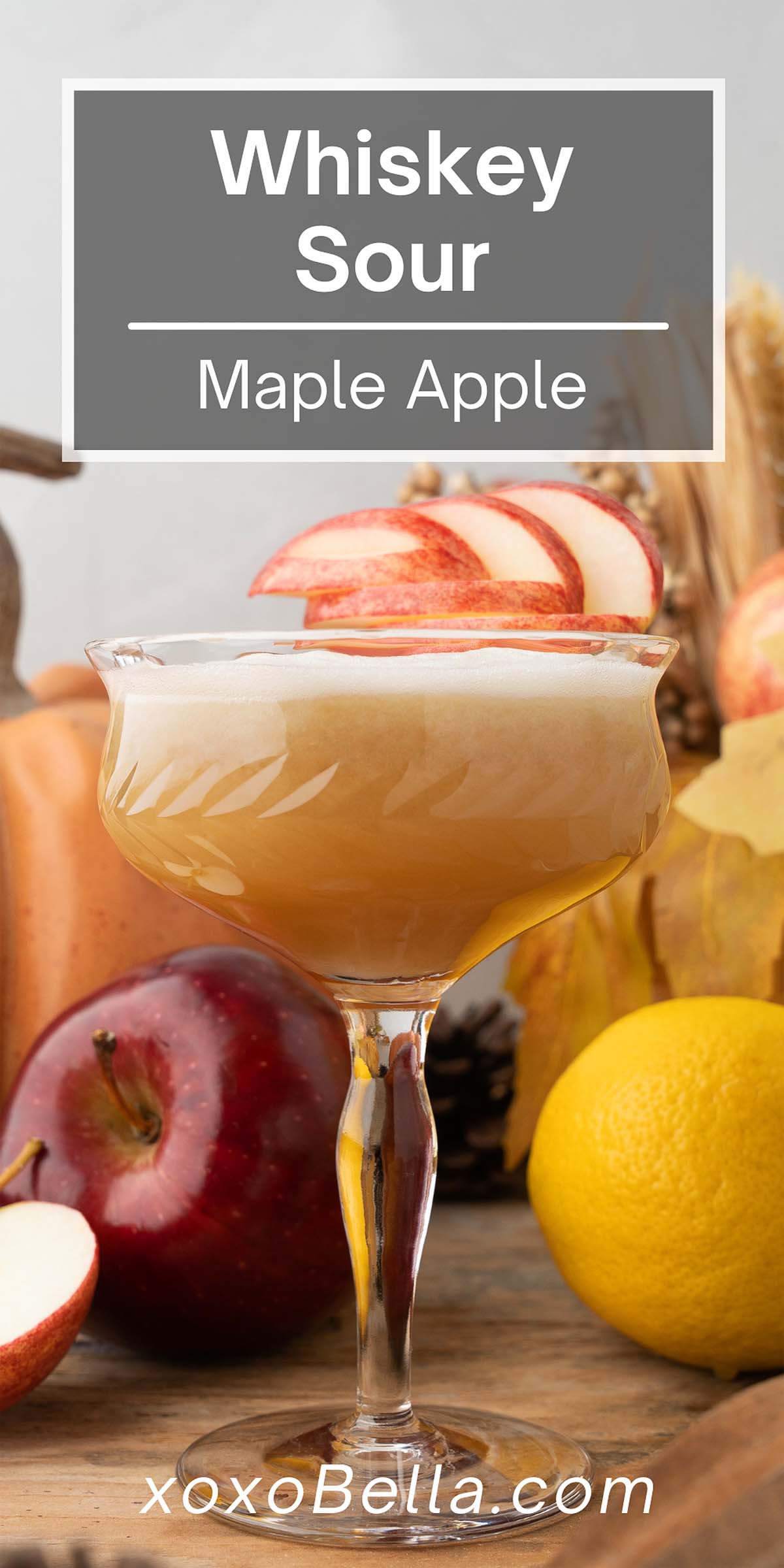 Maple Apple Whiskey Sour - xoxoBella