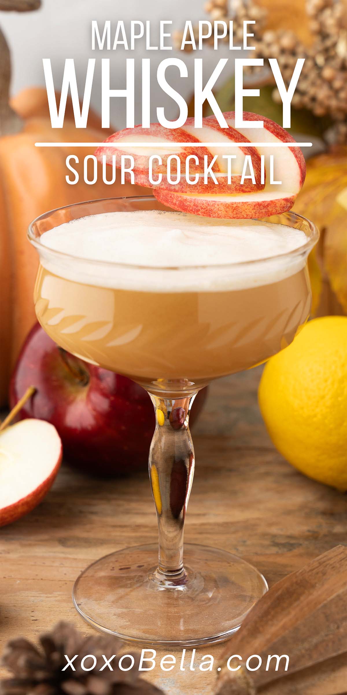 Maple Apple Whiskey Sour - xoxoBella