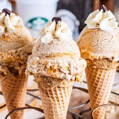 No Churn Pumpkin Spice Latte Ice Cream - xoxoBella