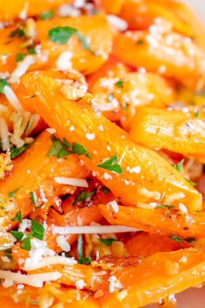 Garlic Parmesan Roasted Carrots - xoxoBella