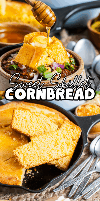 Sweet Skillet Cornbread - xoxoBella
