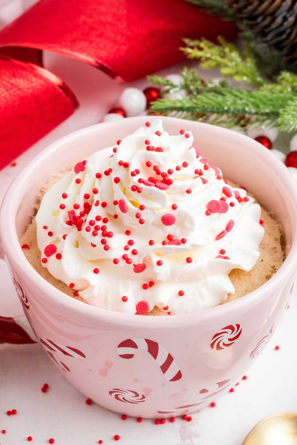 Christmas Mug Cake - xoxoBella