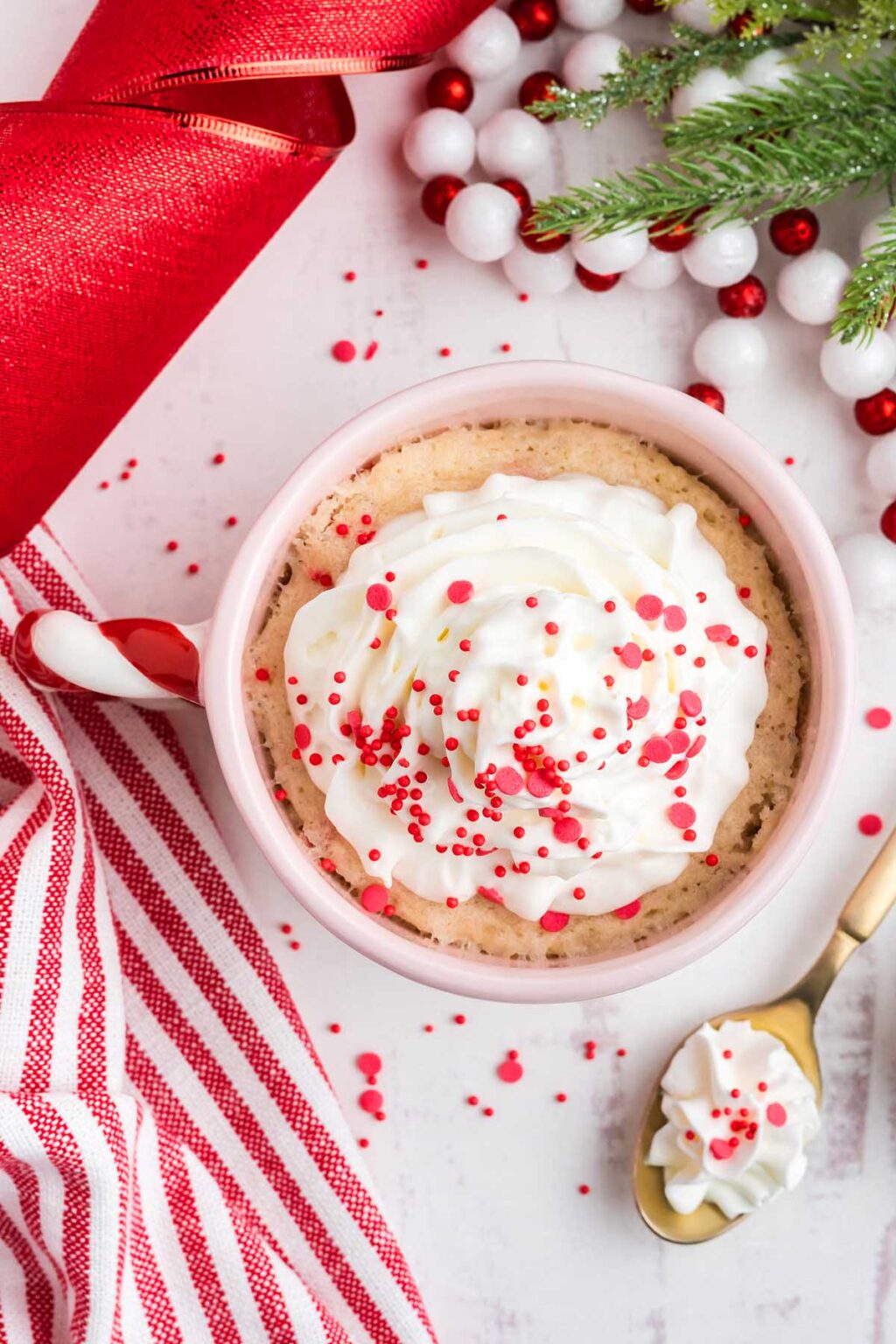 Christmas Mug Cake - xoxoBella