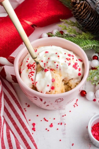 Christmas Mug Cake - xoxoBella