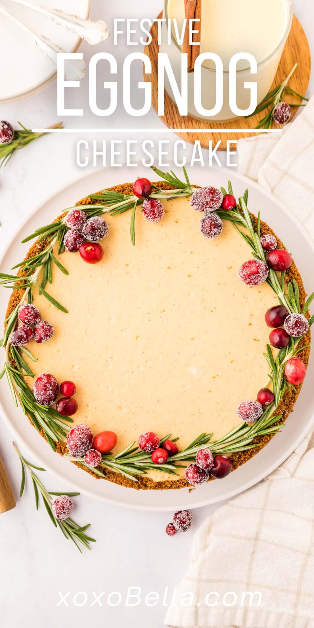 Eggnog Cheesecake Recipe - xoxoBella