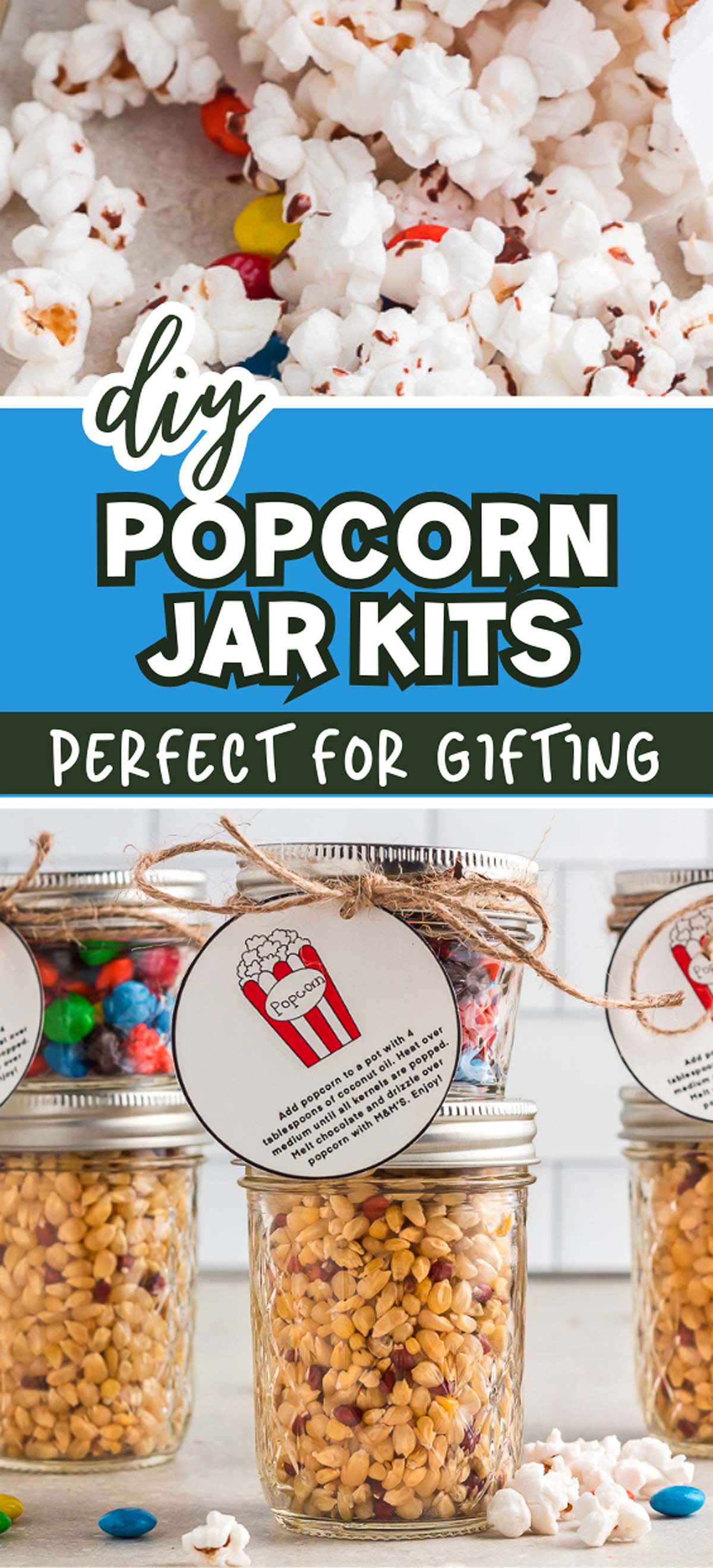 Chocolate M&M Popcorn DIY Gift Kit - xoxoBella