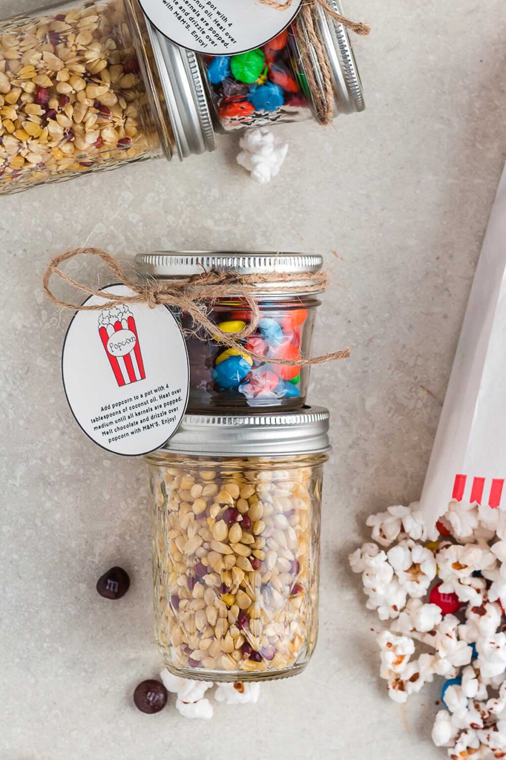 Chocolate M&M Popcorn DIY Gift Kit - xoxoBella
