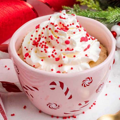 Christmas Mug Cake - xoxoBella