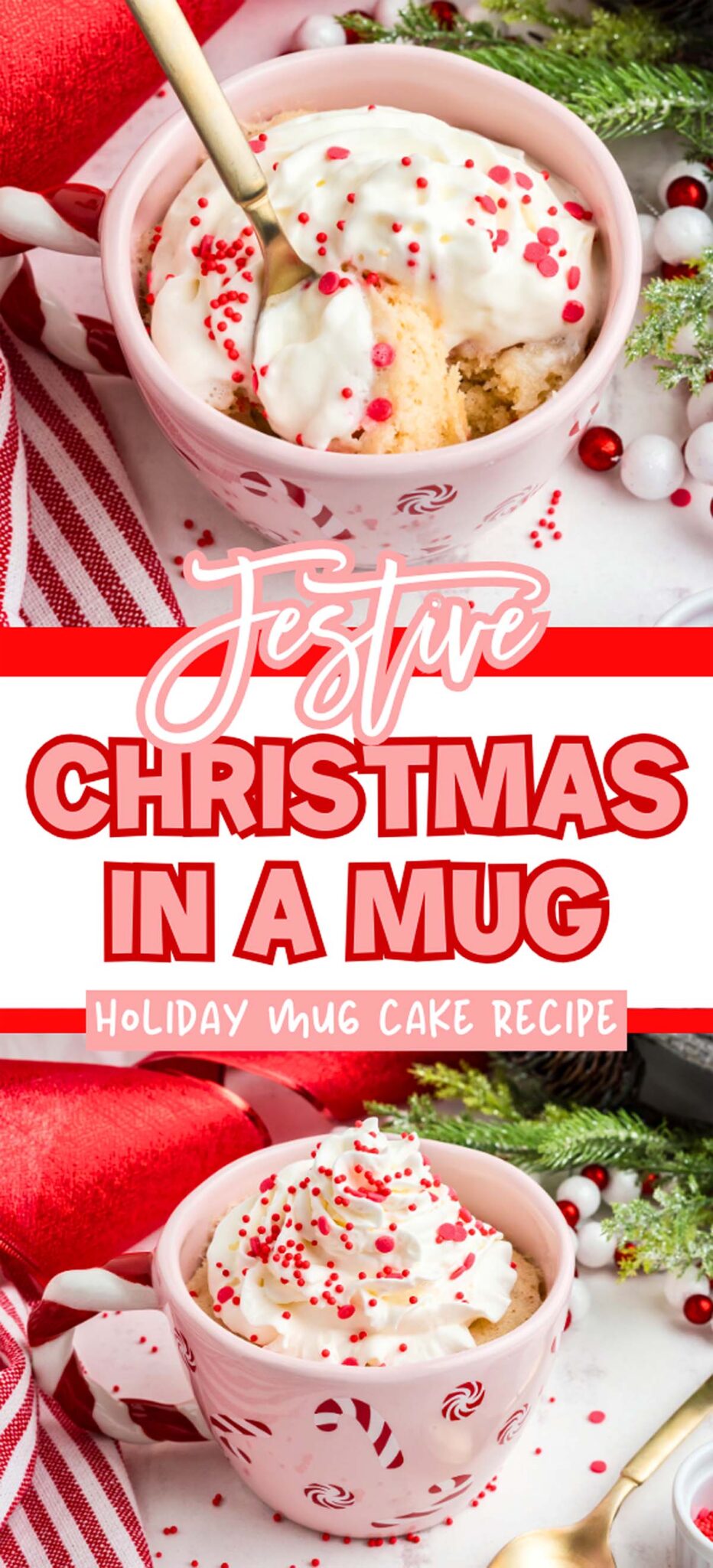 Christmas Mug Cake - xoxoBella