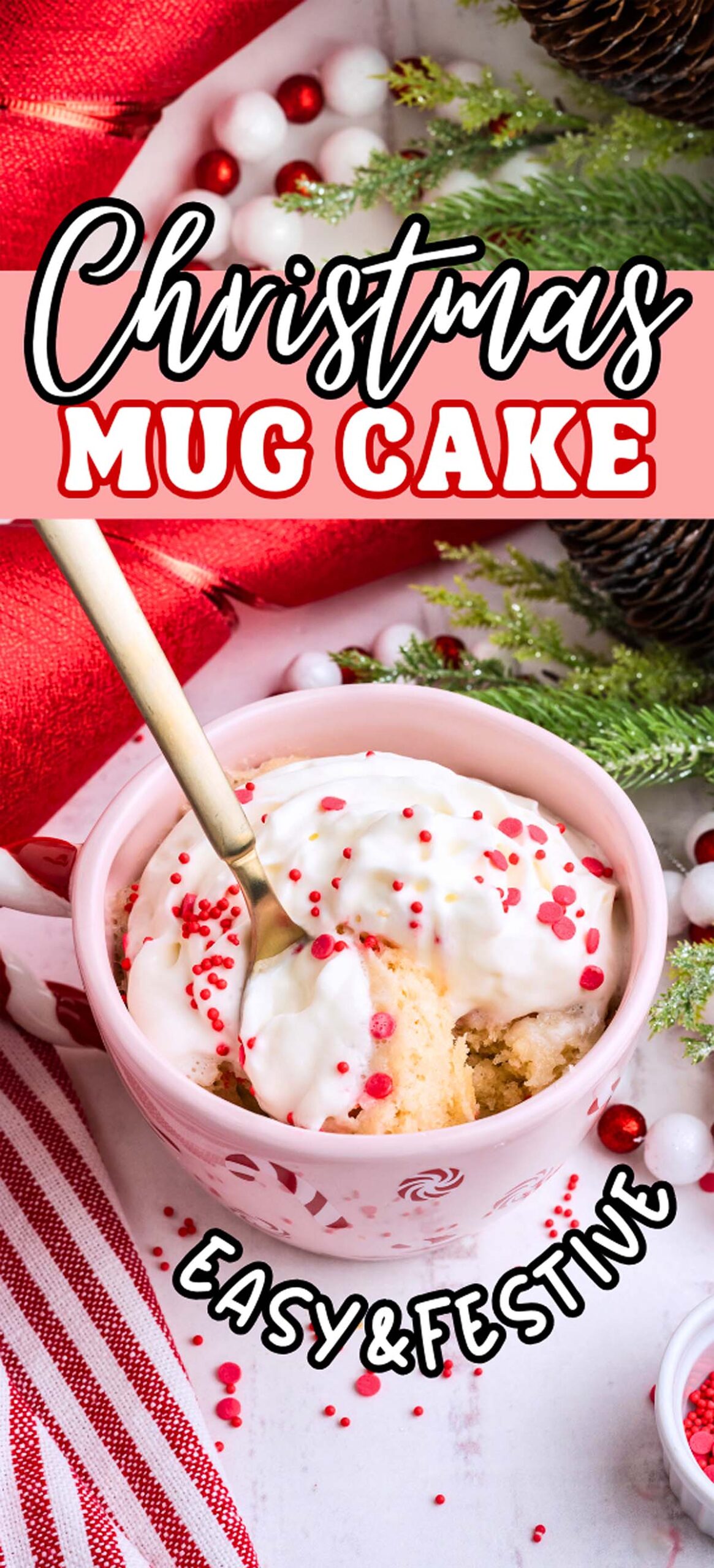 Christmas Mug Cake - xoxoBella