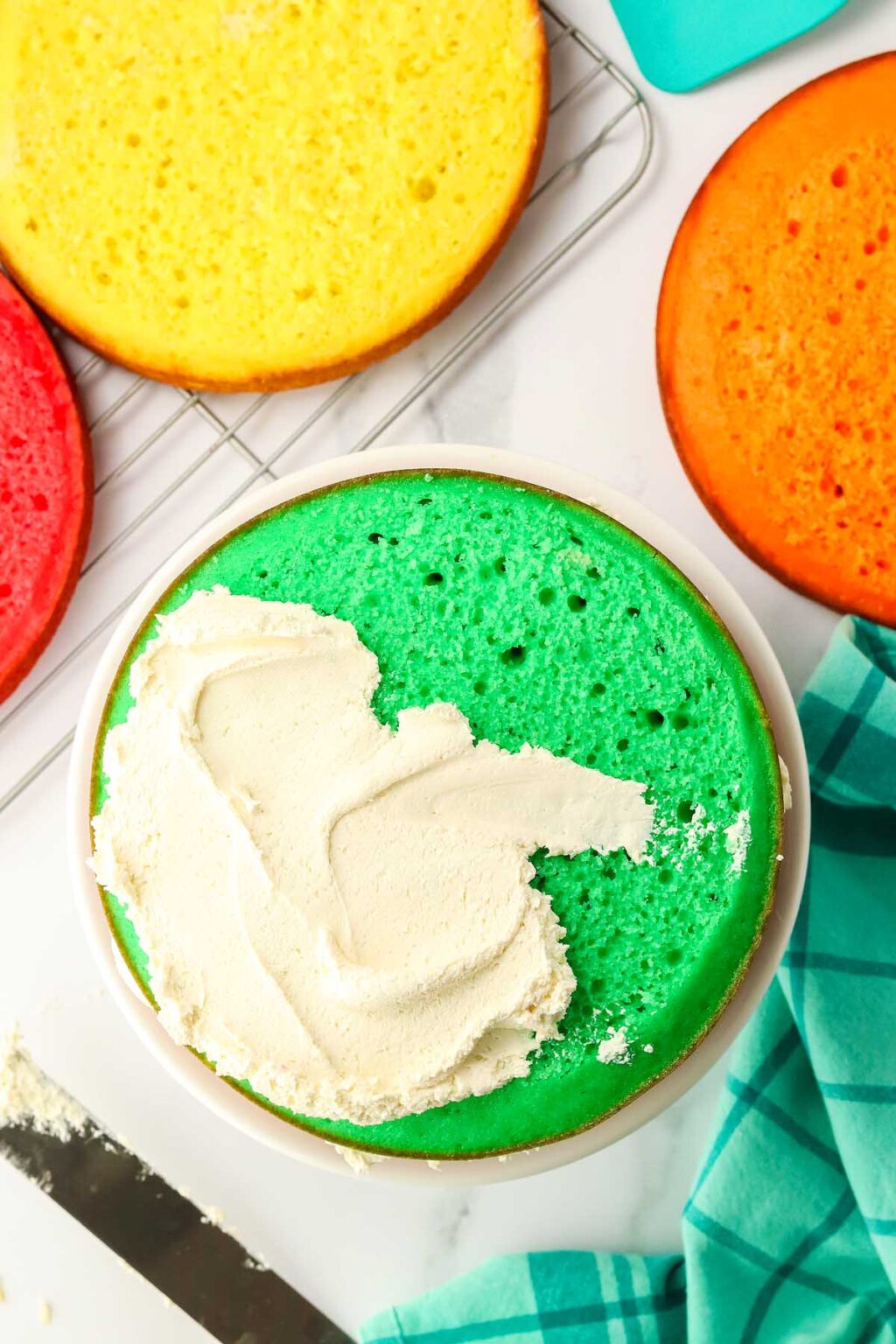 Rainbow Layer Cake - xoxoBella