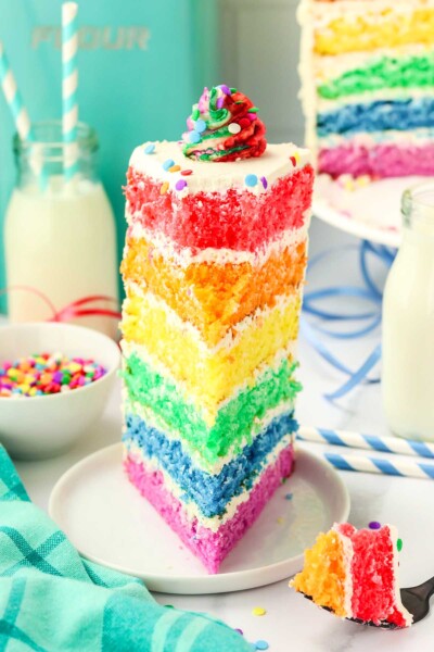 Rainbow Layer Cake - xoxoBella