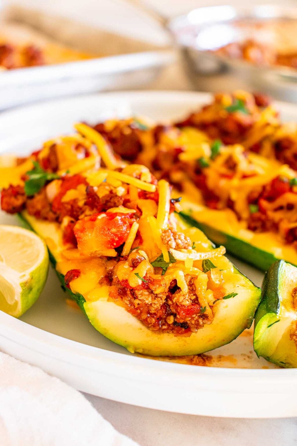 Taco Stuffed Zucchini Boats - xoxoBella