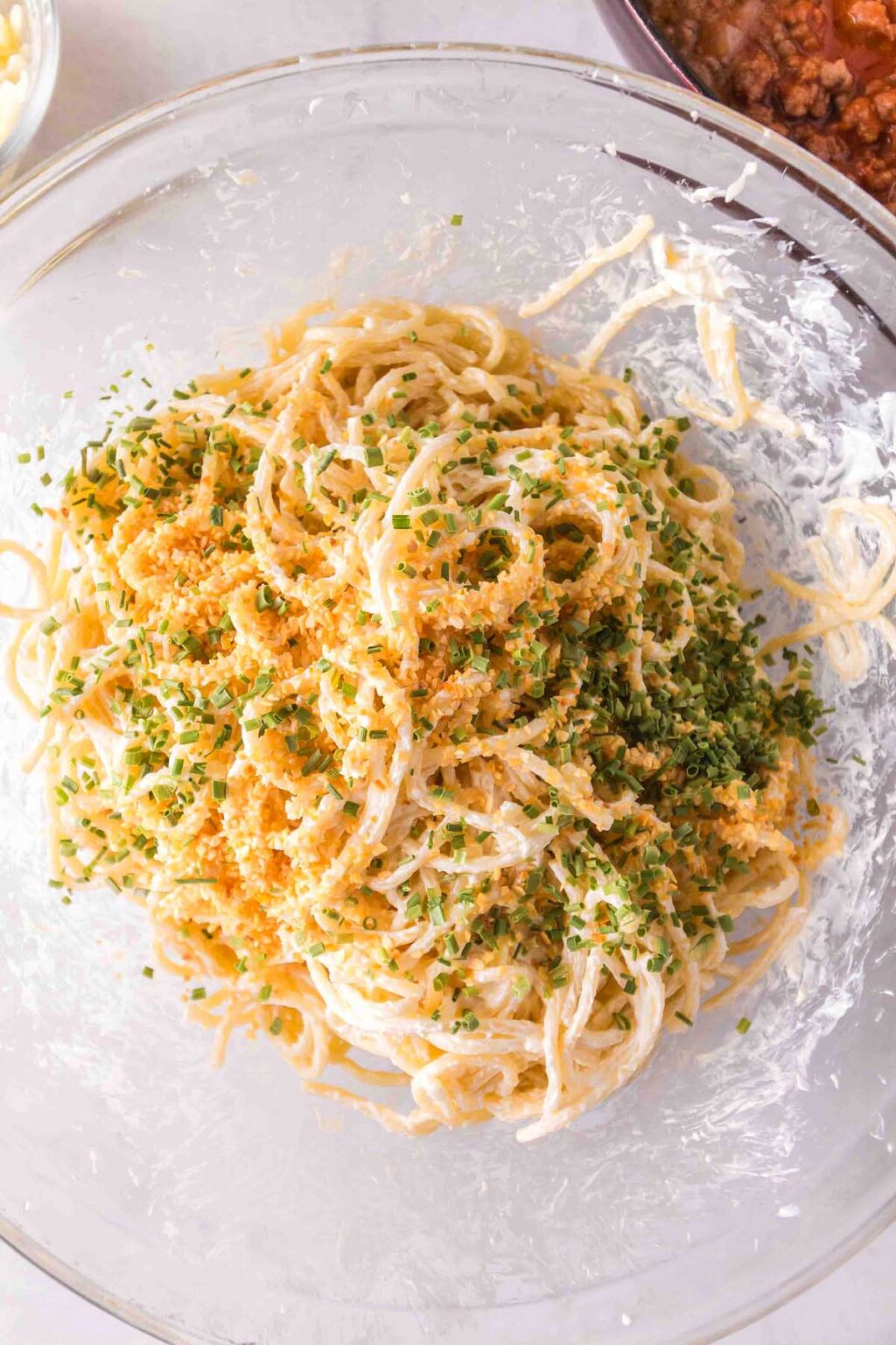 Baked Cream Cheese Spaghetti - xoxoBella