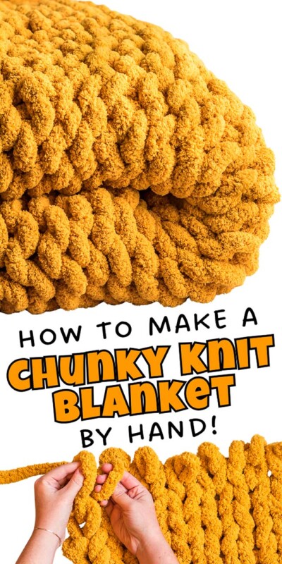 How to Make a Chunky Hand Knit Blanket - xoxoBella