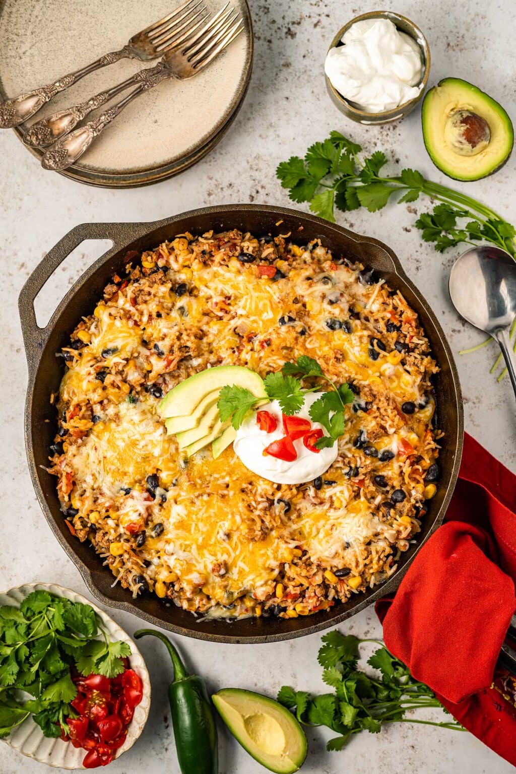 Cowboy Beef and Rice Skillet - xoxoBella