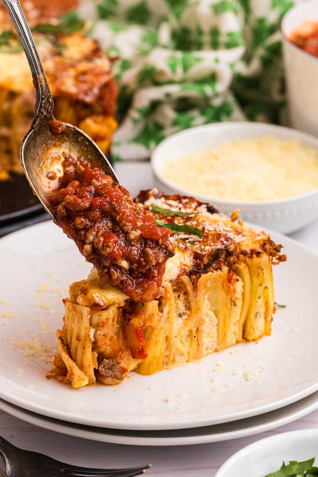 Stuffed Rigatoni Pasta Pie - xoxoBella