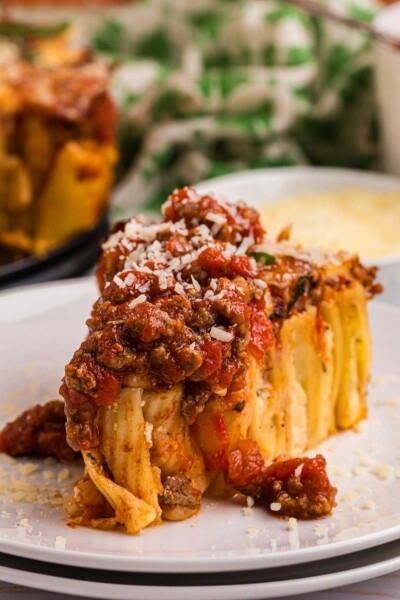 Stuffed Rigatoni Pasta Pie - xoxoBella
