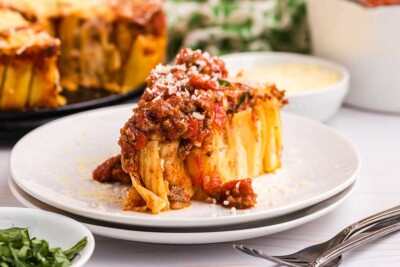 Stuffed Rigatoni Pasta Pie - xoxoBella