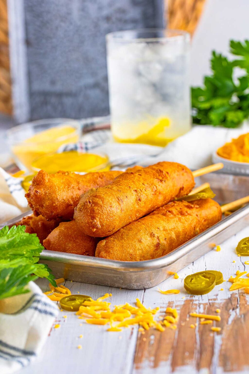 Cheesy Jalapeño Corn Dogs - xoxoBella