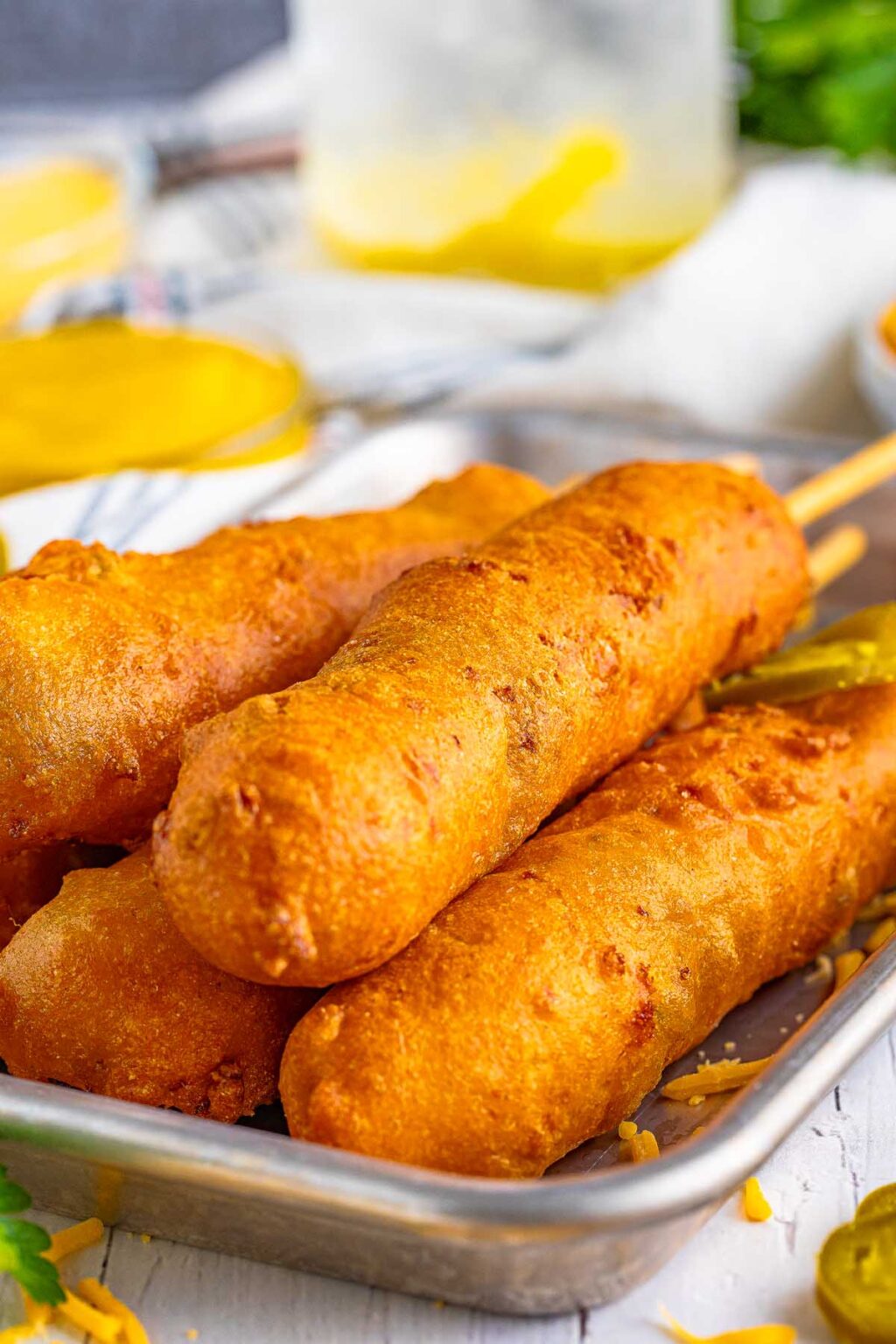 Cheesy Jalapeño Corn Dogs - xoxoBella
