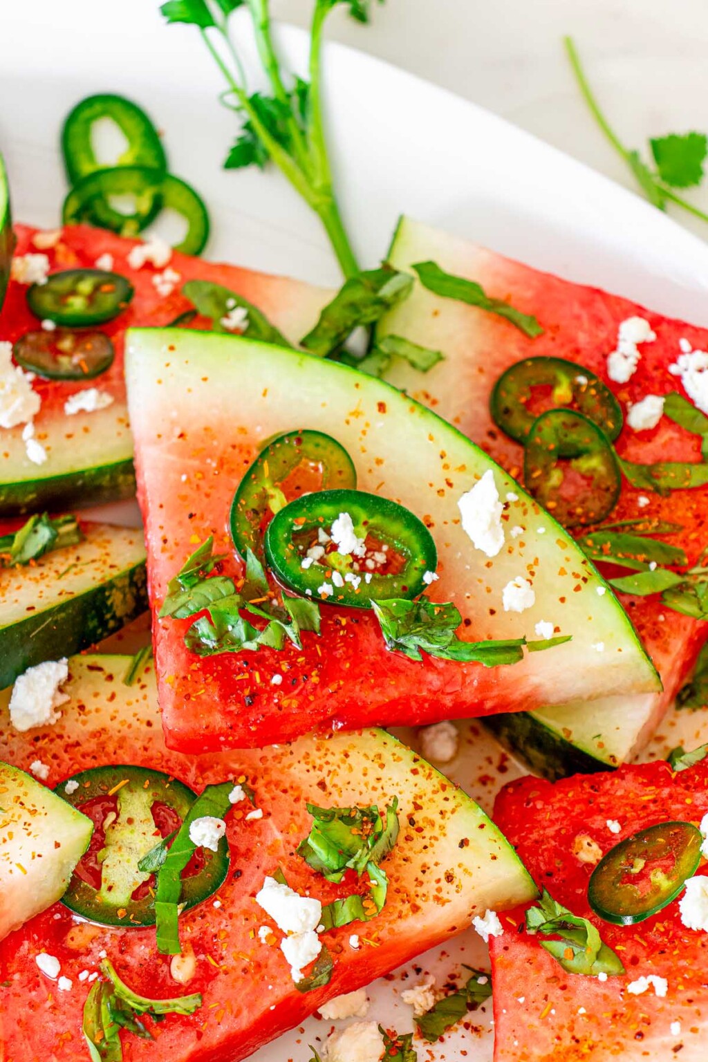 Spicy Watermelon Jalapeño Salad - xoxoBella