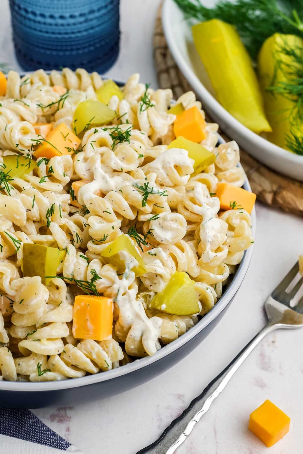 Dill Pickle Pasta Salad - xoxoBella