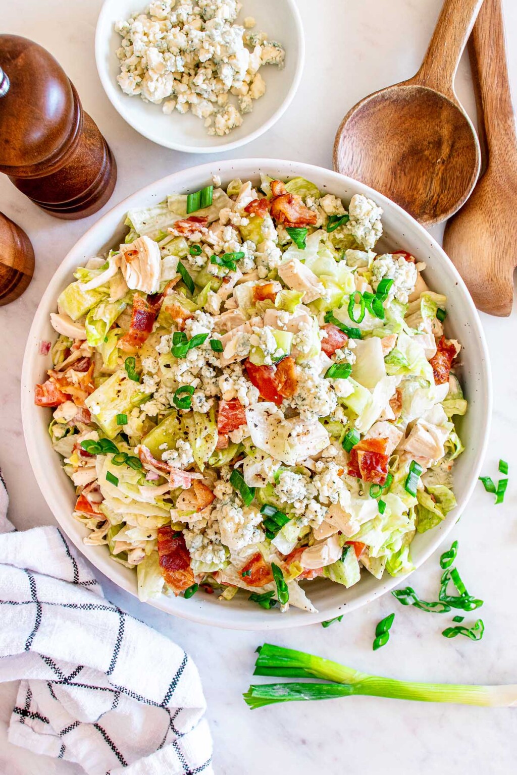 Chopped Chicken Blue Cheese Salad - xoxoBella
