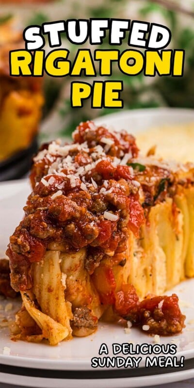 Stuffed Rigatoni Pasta Pie - xoxoBella