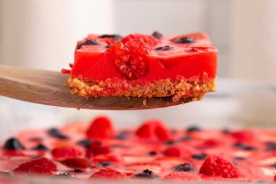 Mixed Berry Jello Dessert - xoxoBella