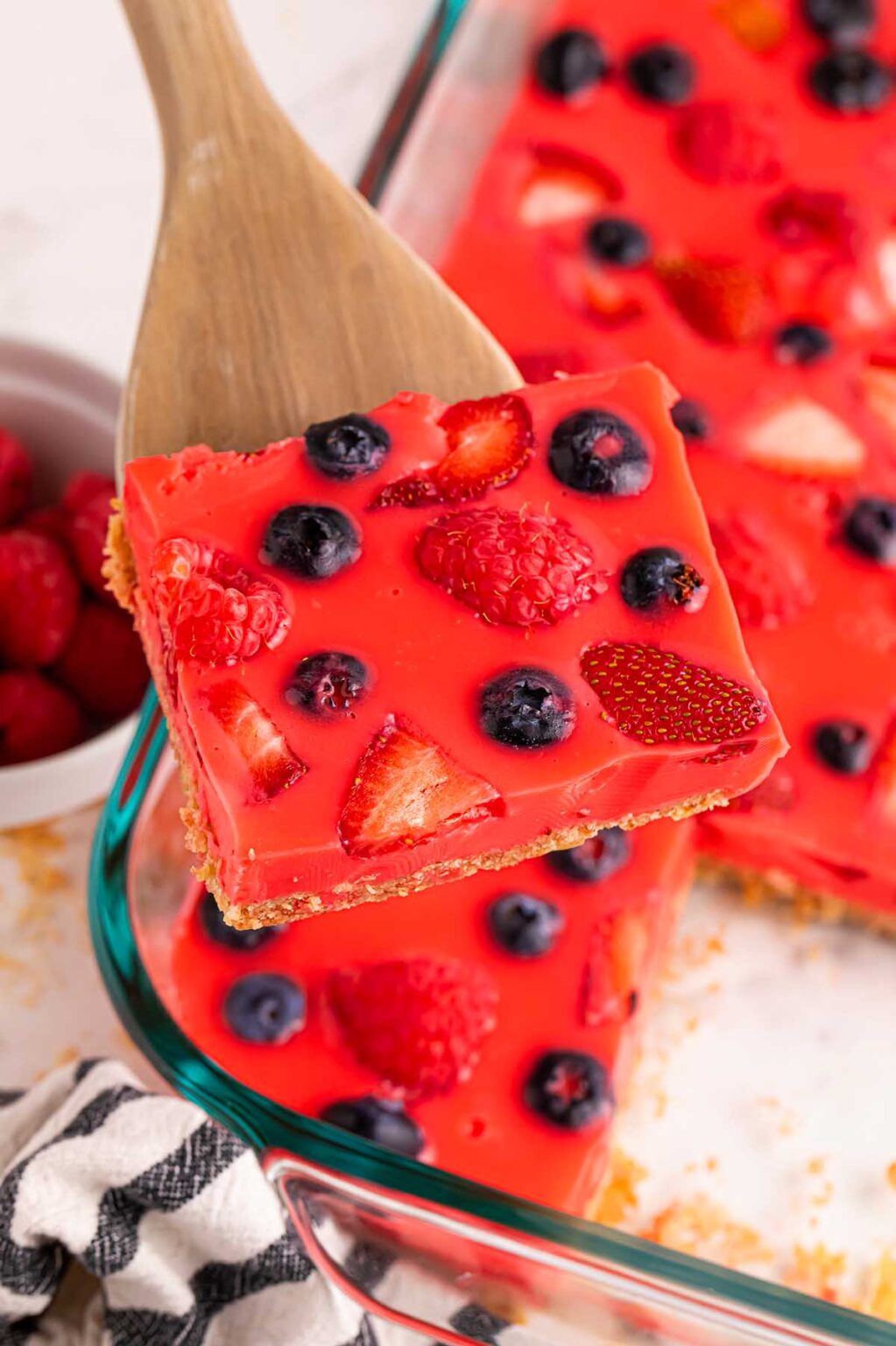 Mixed Berry Jello Dessert - xoxoBella