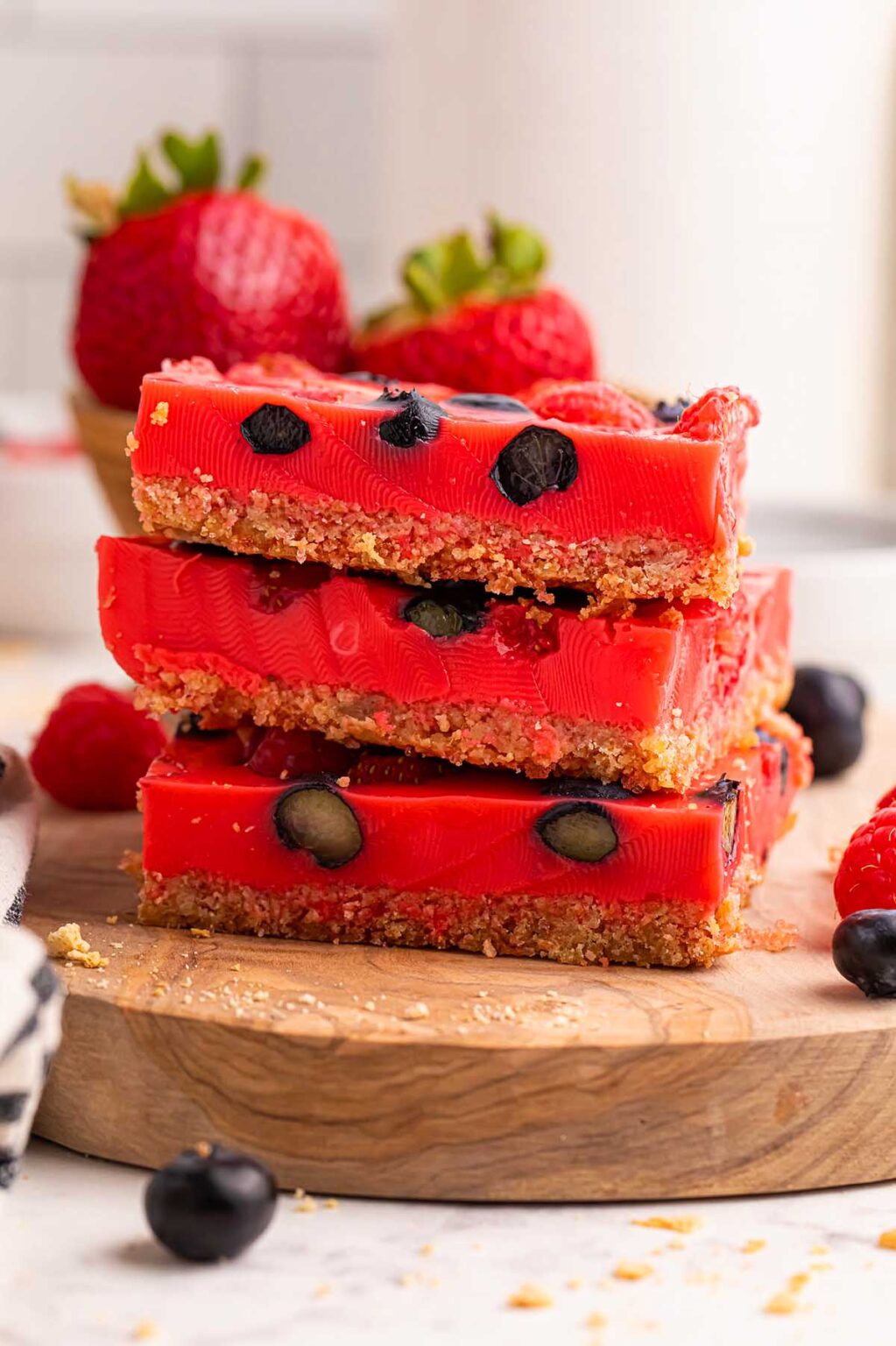 Mixed Berry Jello Dessert - xoxoBella