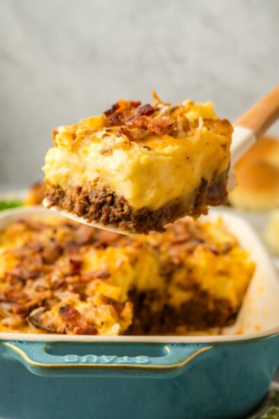 Cowboy Meatloaf and Potato Casserole - xoxoBella