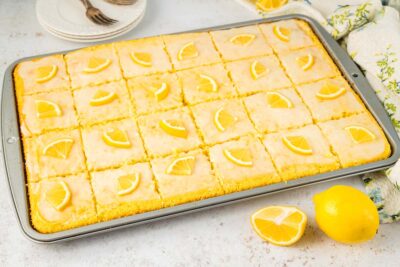 Lemon Sheet Cake - xoxoBella