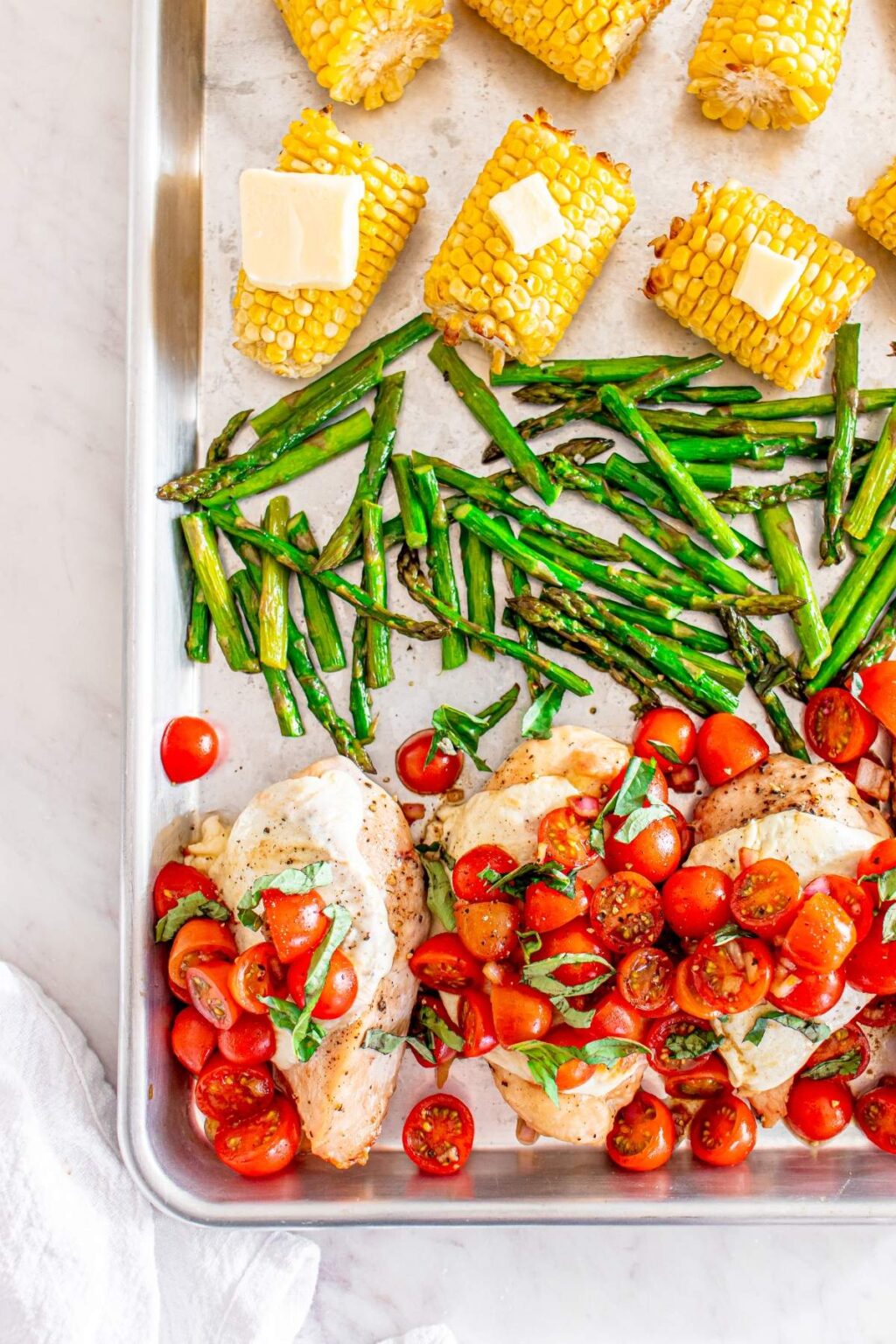Sheet Pan Chicken Caprese and Vegetables - xoxoBella