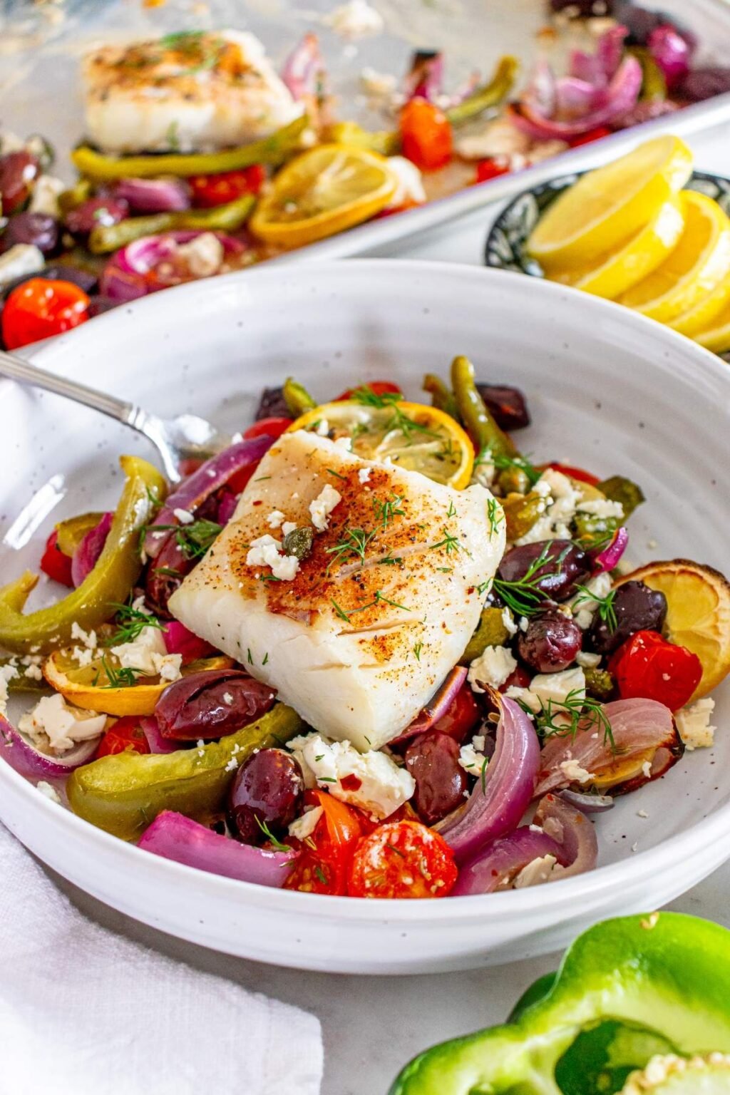 Sheet Pan Mediterranean Cod - xoxoBella